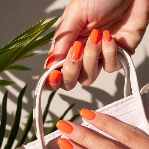 Beautiful Range of Gel Nail Polish Colours | Neon Tangelo | Gelous
